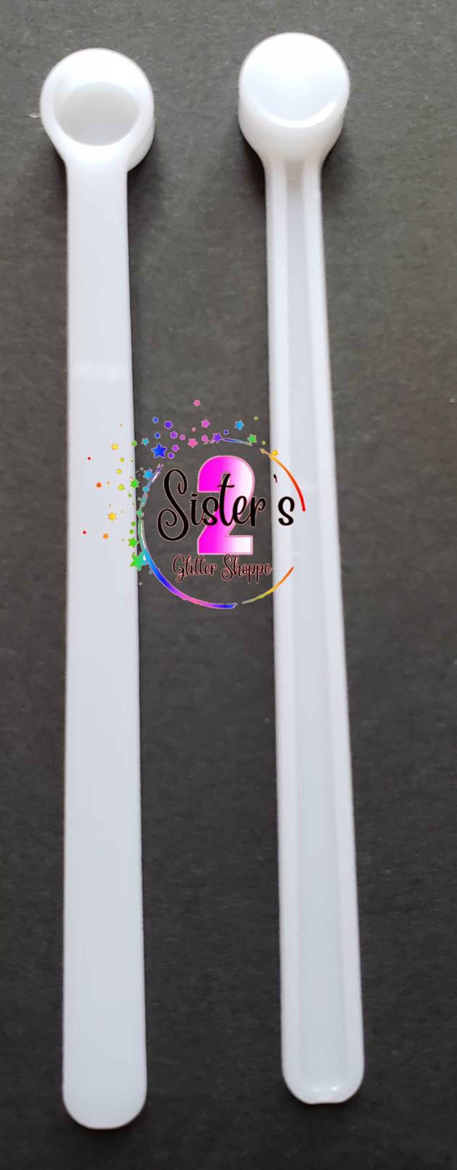2 Pack .25ml Glitter Sprinkle Spoon Plastic Sprinkle Spoons. - Etsy