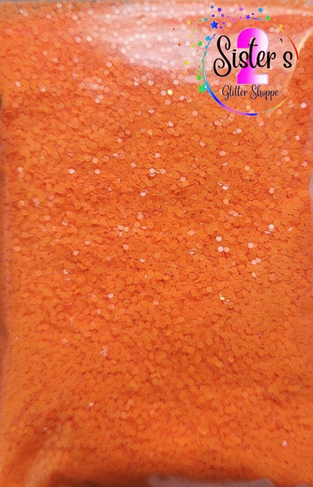 Glow Orange, 1mm Chunky Orange Glow in the Dark Glitter, Polyester ...