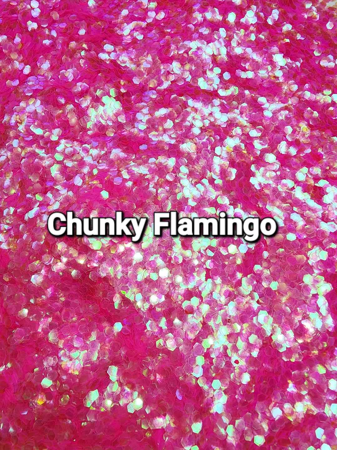 Chunky Flamingo, 2mm Pink Transparent Chunky Glitter, Polyester Glitter ...