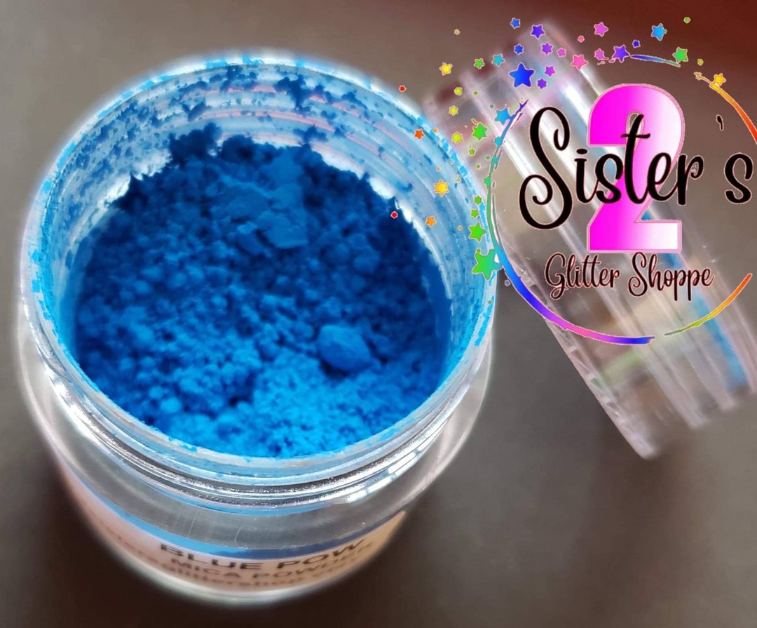 Blue Pow, Blue, Mica Powder, 5 Gram Container - Etsy