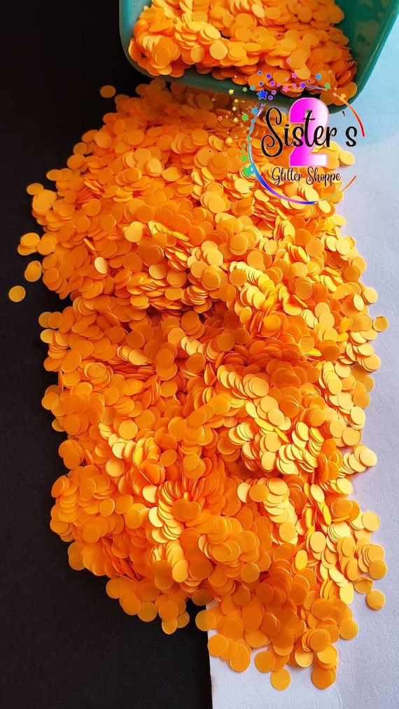 Neon Orange Dots 3mm Neon Orange Dot Glitter Polyester - Etsy