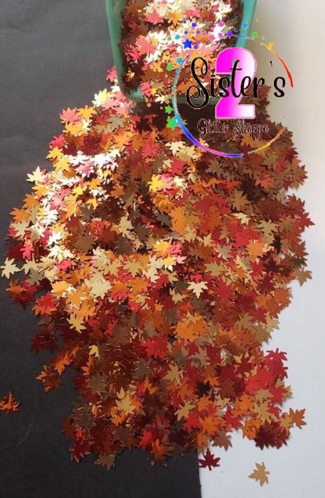 Maple Mix, Maple Leafs Shaped Glitter , Shaped Glitter, Polyester ...