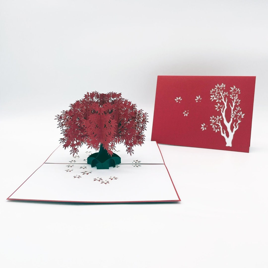 3D Pop up Card | Scarlet Maple - Etsy