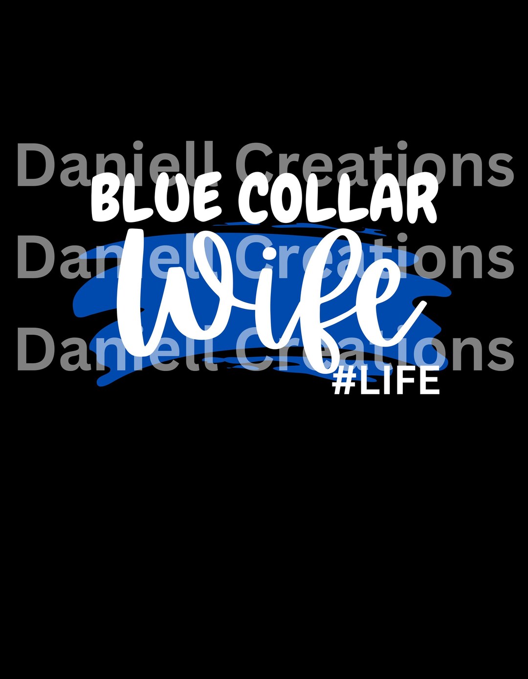 Blue Collard Wife White PNG SVG - Etsy
