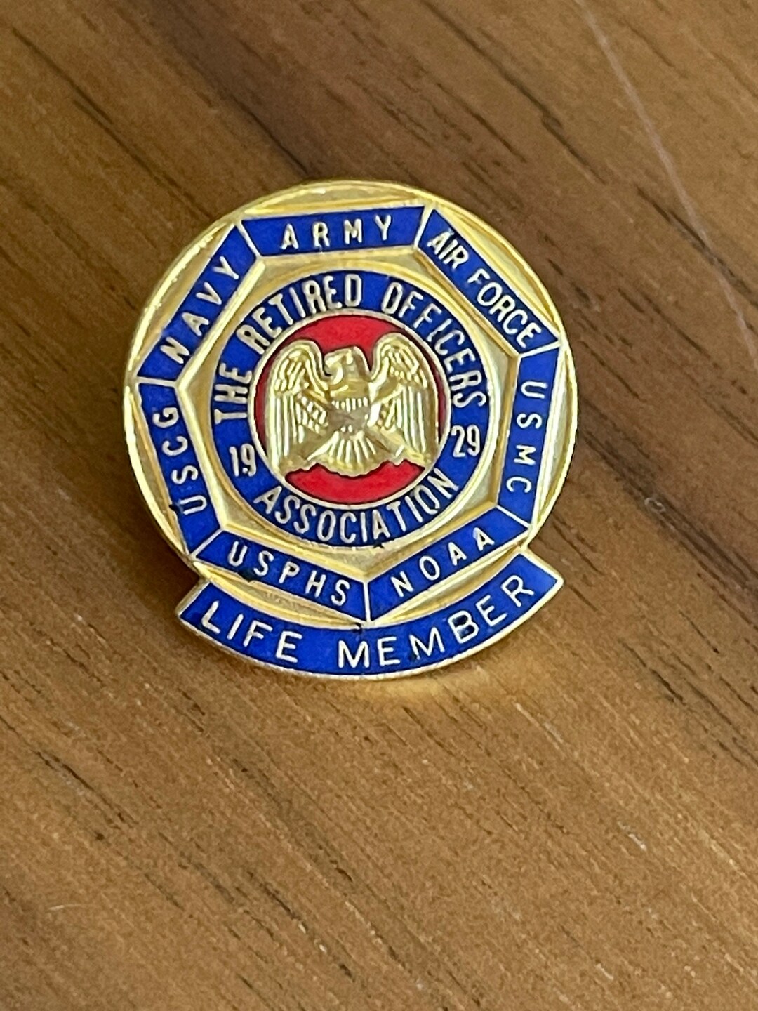 US Military Retired Officers Association Life Member Pin - Etsy