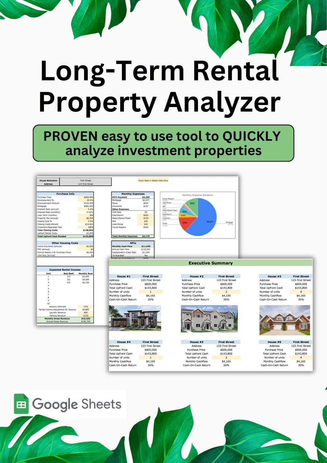 Rental Property Analyzer / Simple Investment Property Analysis Tool ... Rental Property Analyzer / Simple Investment Property Analysis Tool ...