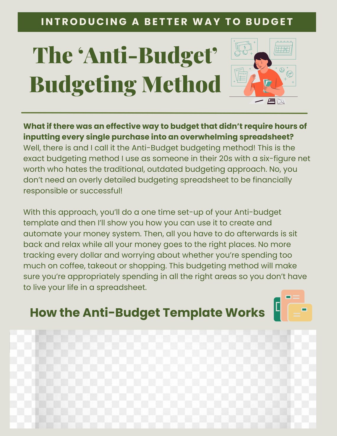Anti-budget Template / Conscious Spending Plan Budget / Budget Planner ...