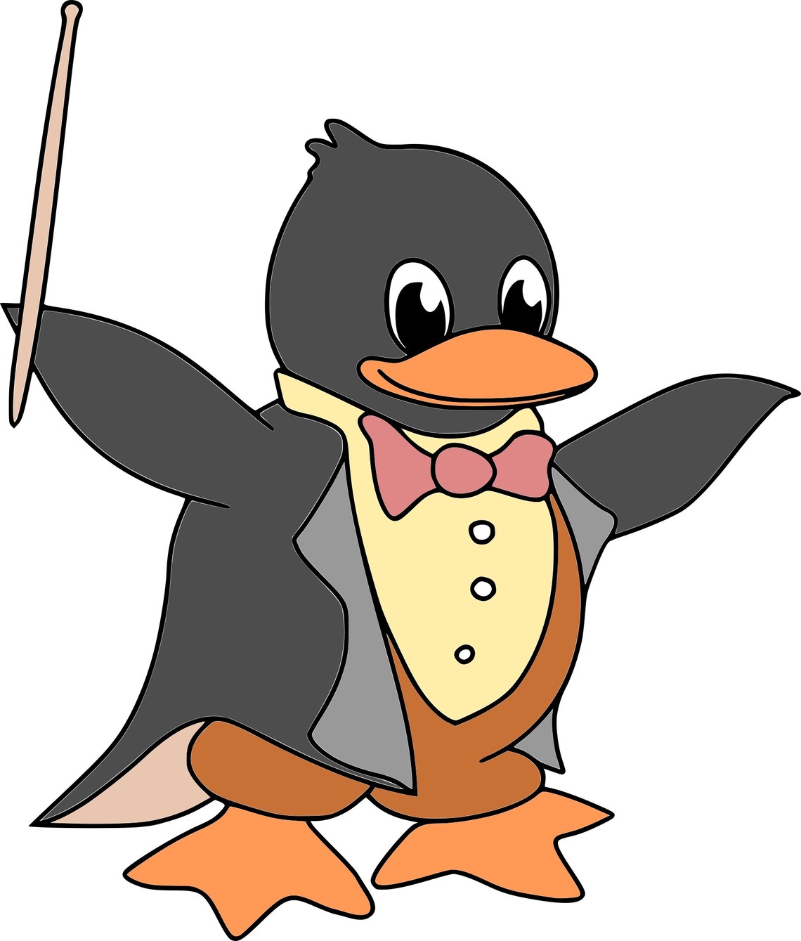 Penguin Conductor SVG PNG JPEG - Etsy