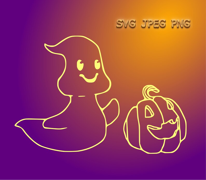 Pumpkin Ghost Halloween SVG - Etsy