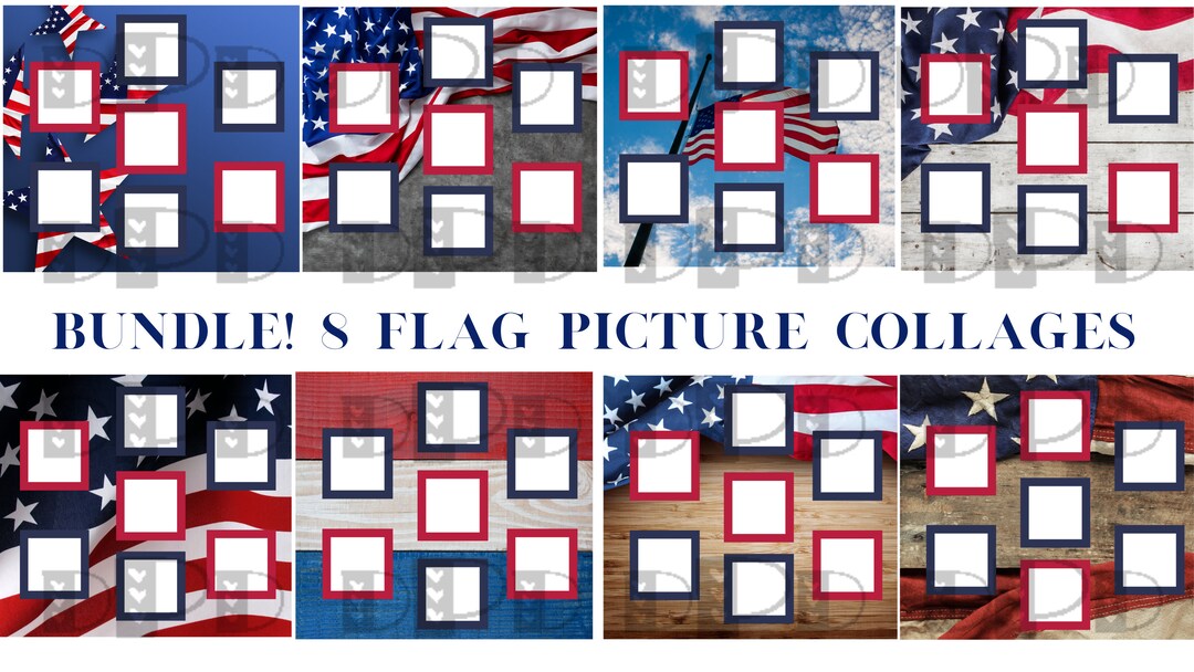 PATRIOTIC Collage Picture Bundle 20 Oz Skinny Tumbler Sublimation ...