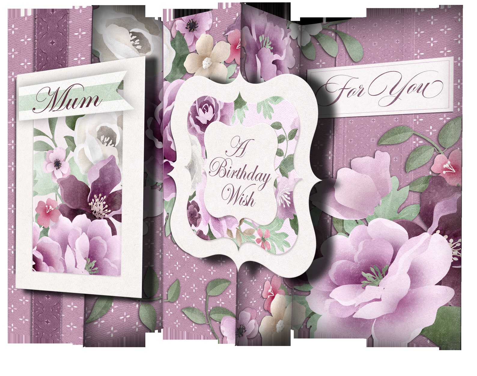 Printable Heartstrings Double Fold Back Digital Card Making Kit With ...