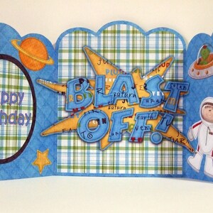 Printable Rocket Blast off Card Making Kit Space Male Birthday Digital ...