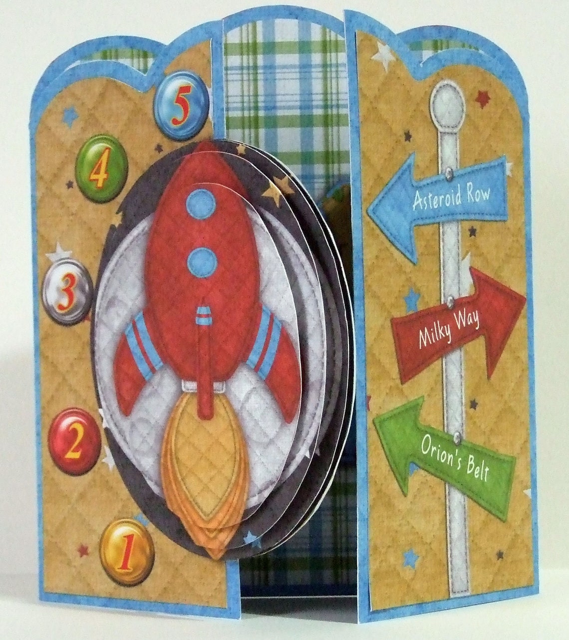 Printable Rocket Blast off Card Making Kit Space Male Birthday Digital ...