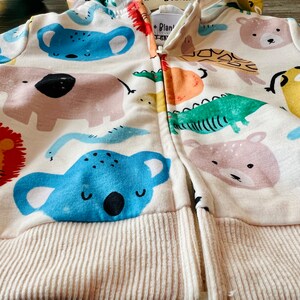 Baby Boy Zip up Animal Hoodie | 0 - 3 - 6 - 9 - 12 Month Zipper Jacket ...