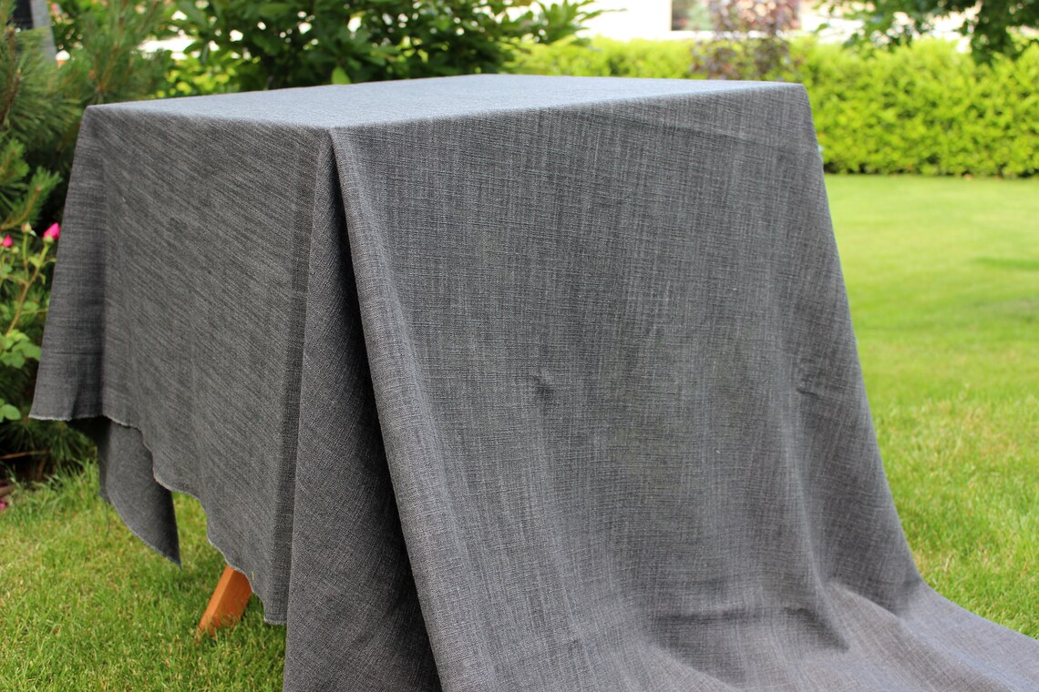 Dark Grey Linen Fabric by Meter, Linen Fabric by Yard, Grey Linen ...