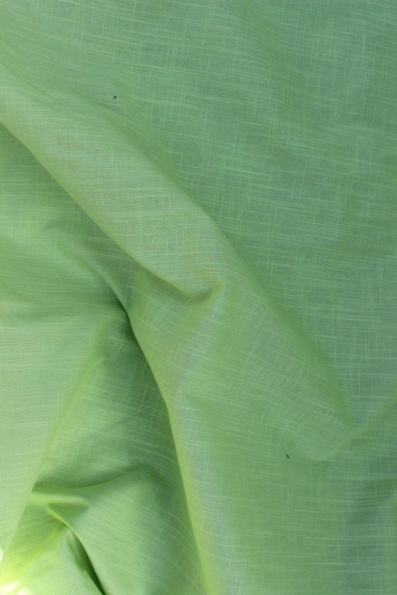 Lime Green Linen Fabric by meter Linen fabric by yard Green | Etsy
