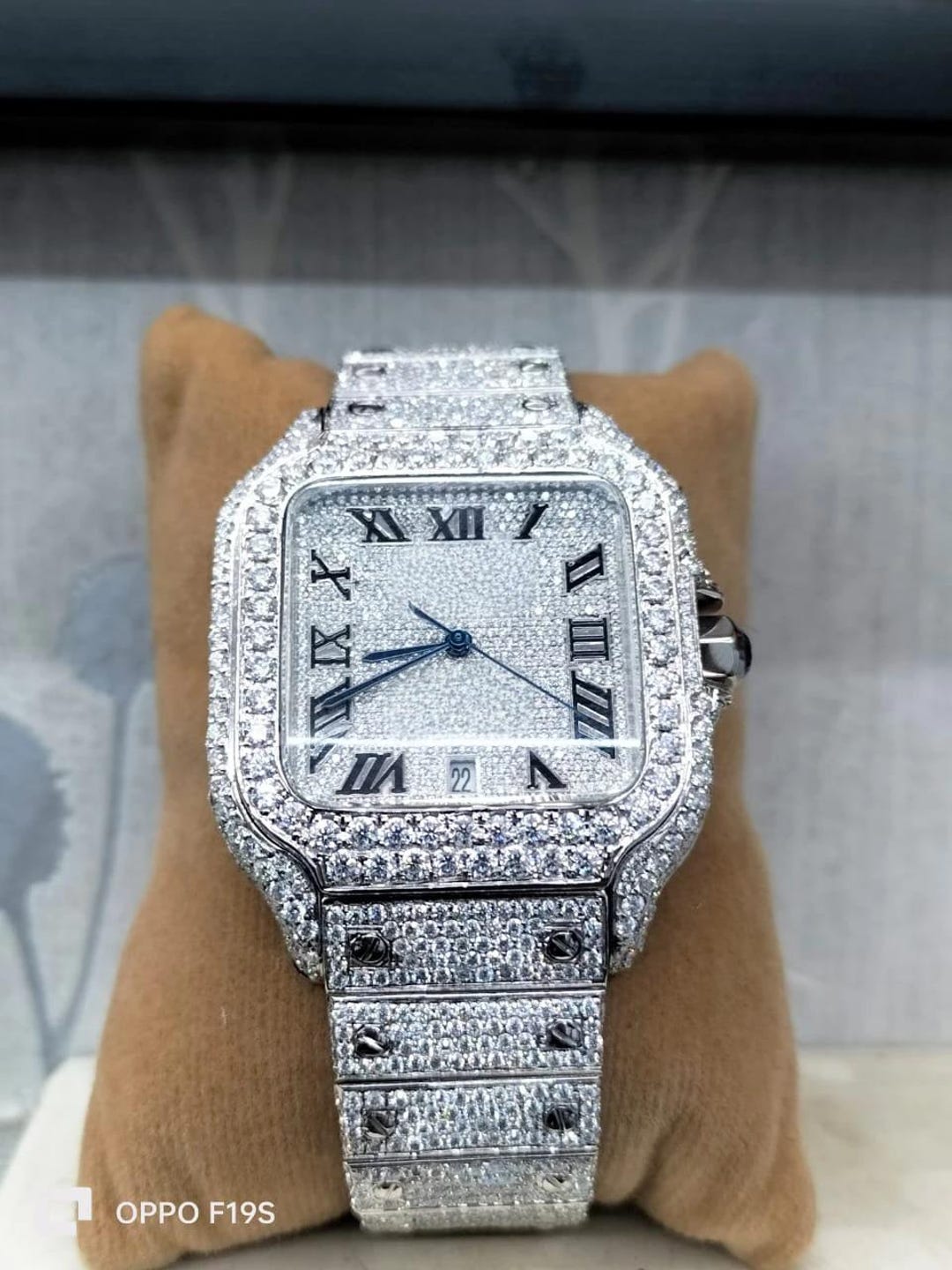 VVV Moissanite Diamond Iced Out Hip Hop Buss Down Watch, Moissanite ...