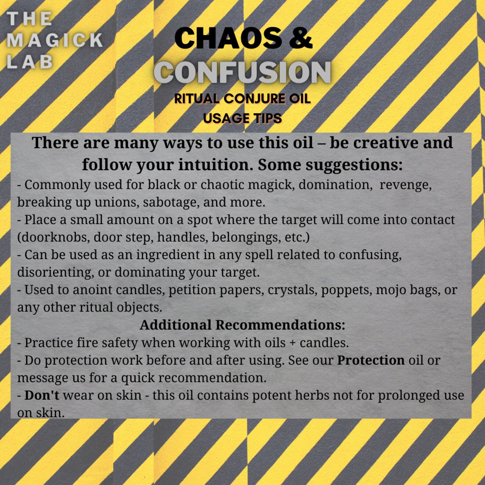 Chaos & Confusion Witch Oil Hex Curse Jinx - Etsy