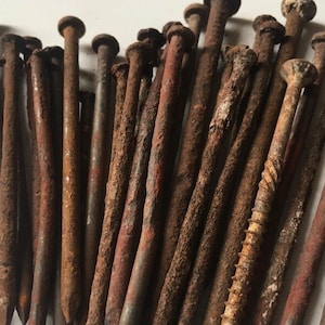 Old Rusty Nails for Witchcraft, Set of 6 sour Jar Spell, Magic, Coffin ...