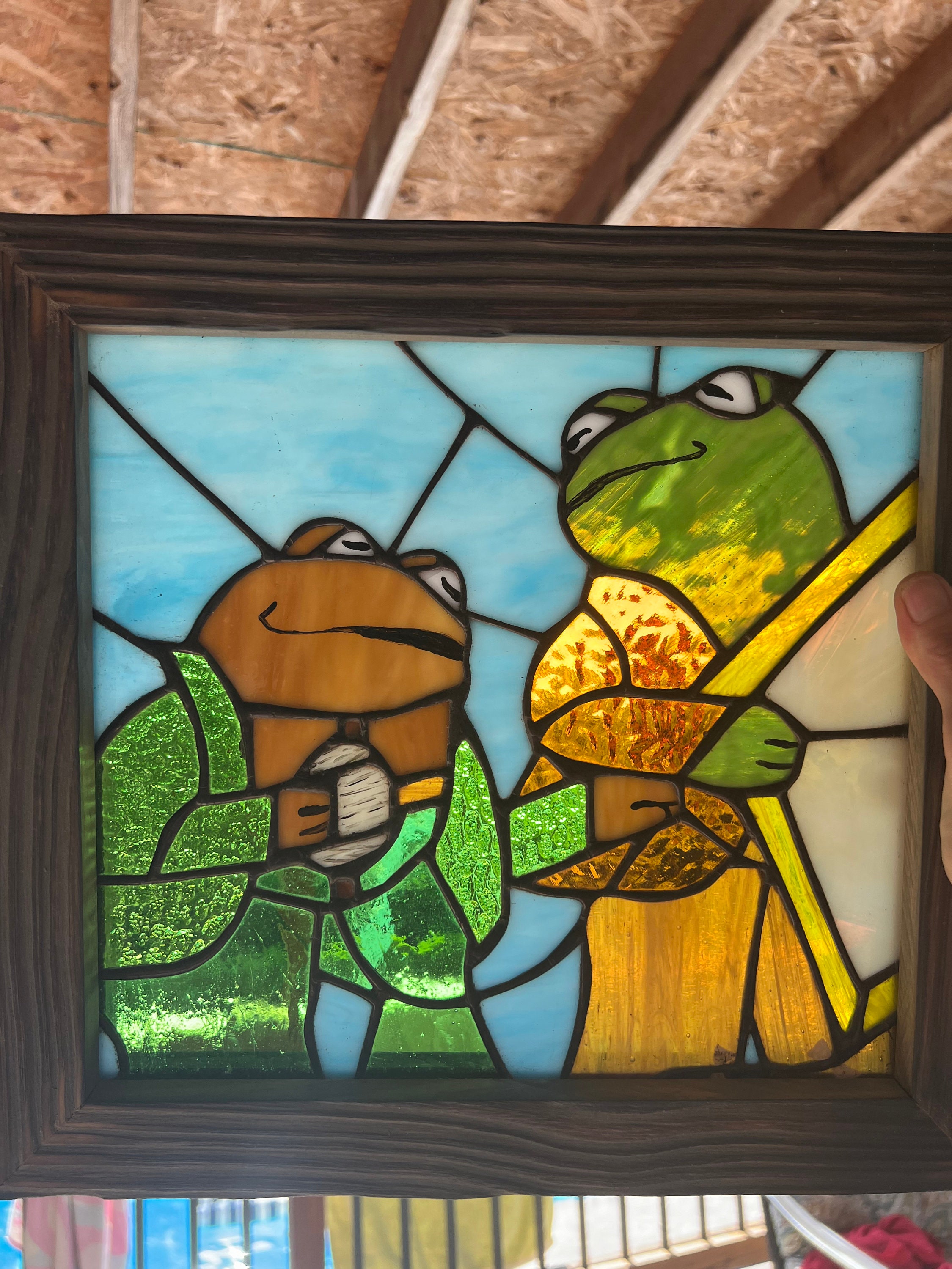 Frog and Toad Are Friends Handmade Stained Glass Panel - Etsy