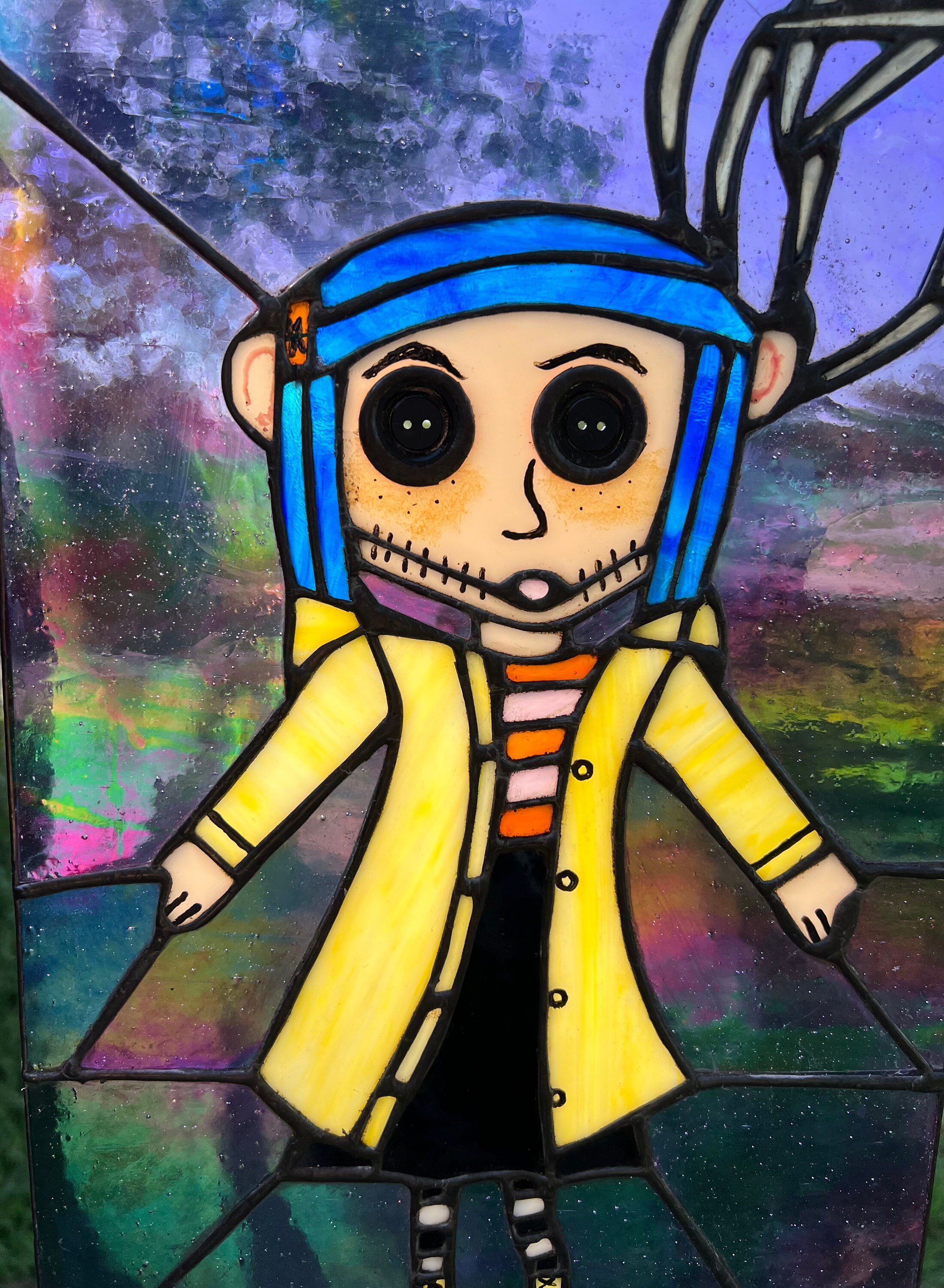 Handmade Coraline Doll Stained Glass - Etsy
