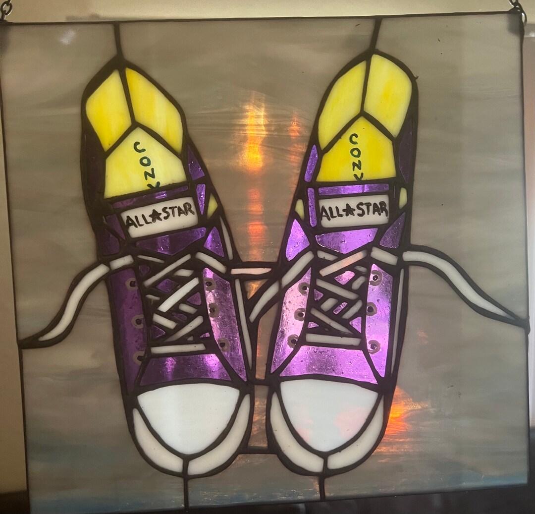 Converse Stained Glass Panel “new Chucks” - Etsy