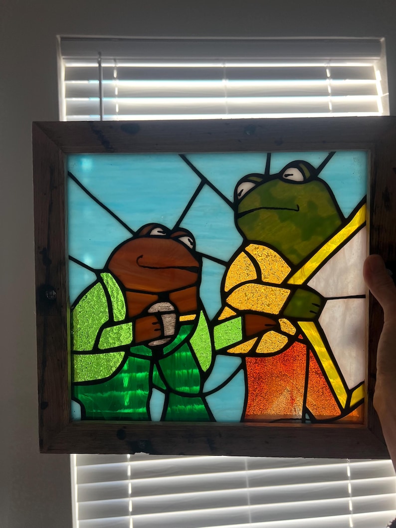 Frog and Toad Are Friends Handmade Stained Glass Panel - Etsy