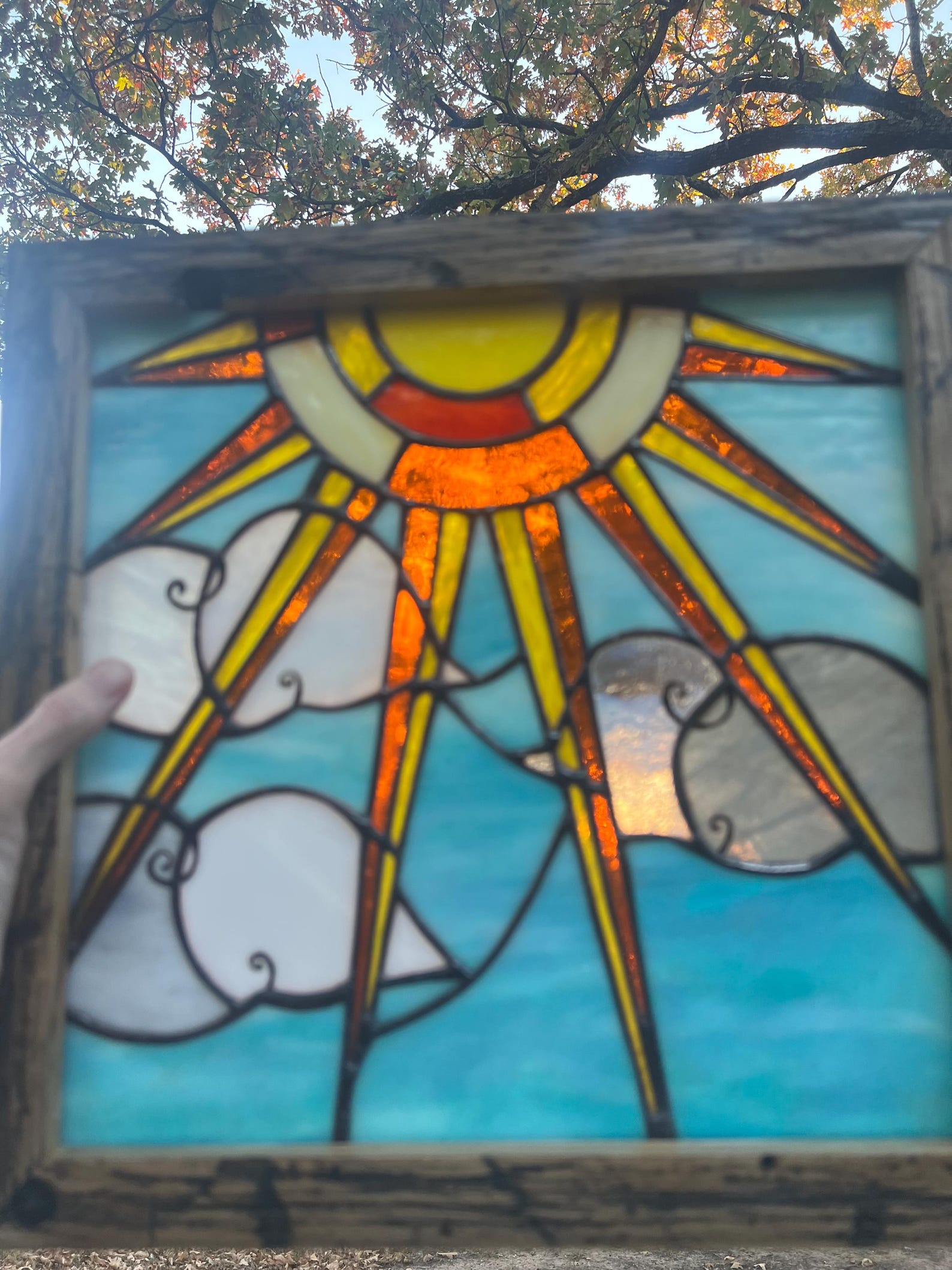 The Sun Stained Glass Panel - Etsy