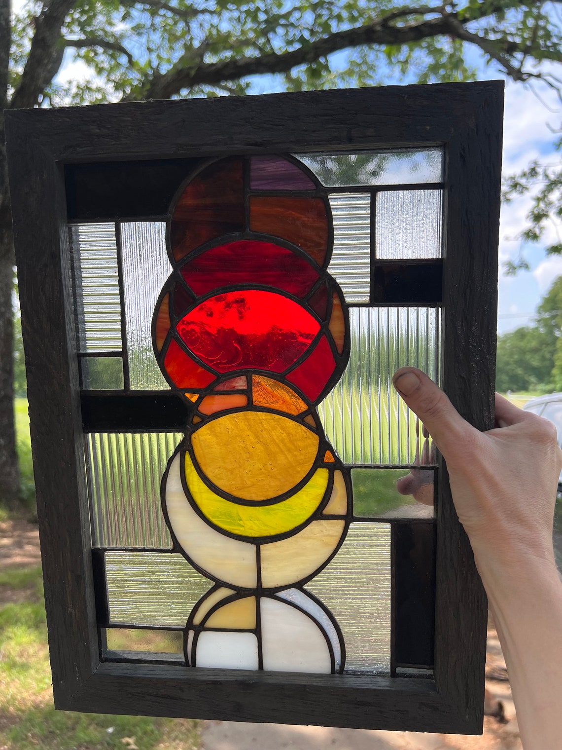 Handmade Stained Glass Panel “ridiculous Planets” - Etsy