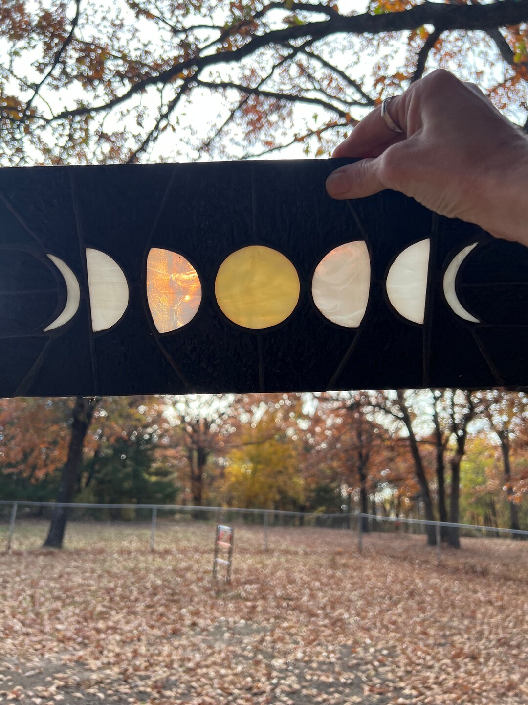 Moon Phases Stained Glass Panel - Etsy