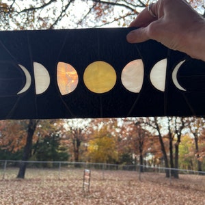 Moon Phases Stained Glass Panel - Etsy