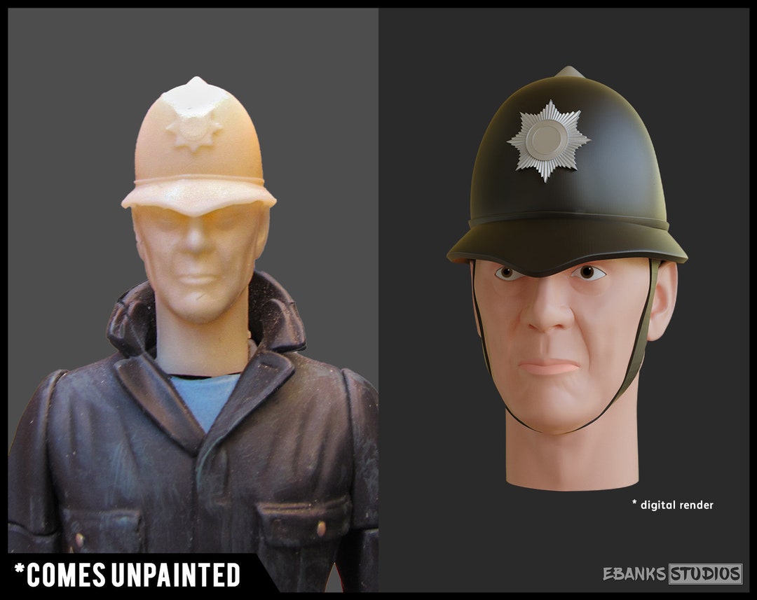 Policeman Head 3D Printed - Etsy