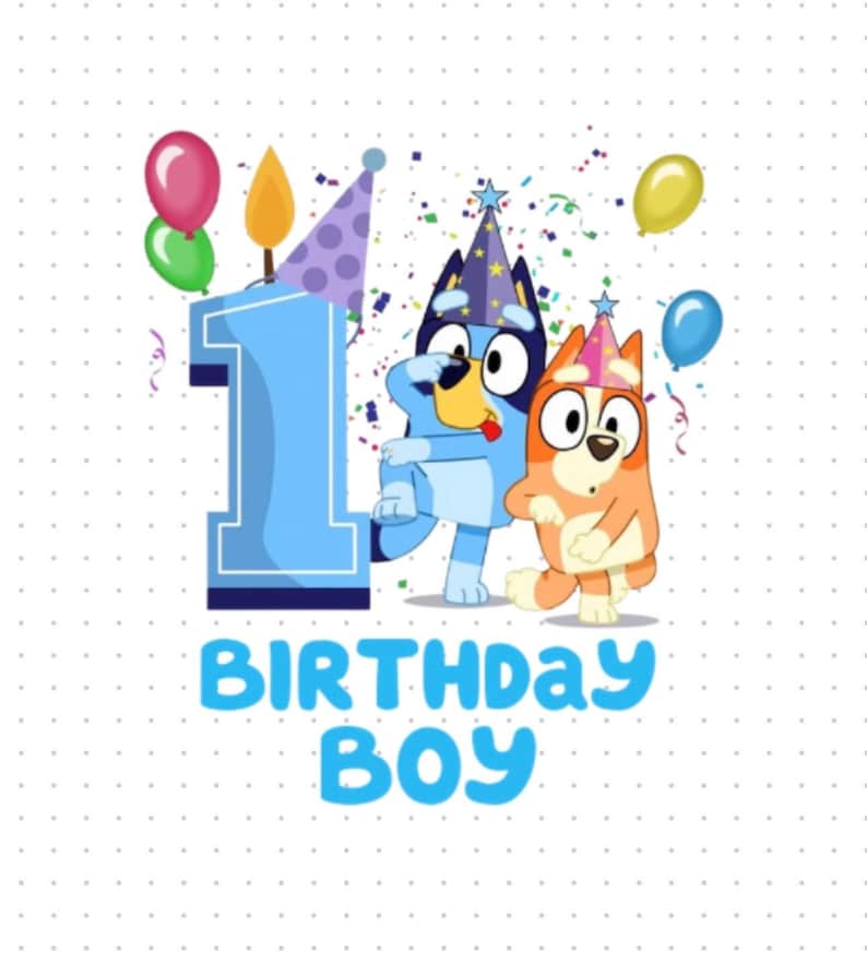 Bluey Birthday Boy PNG - Etsy Canada
