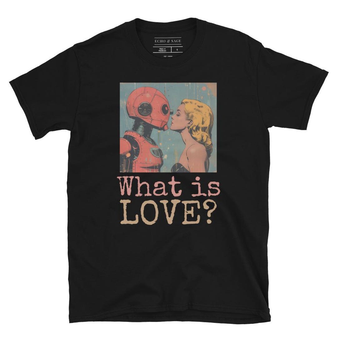 What is Love Robot & Woman Lichtenstein-style Tee - Etsy