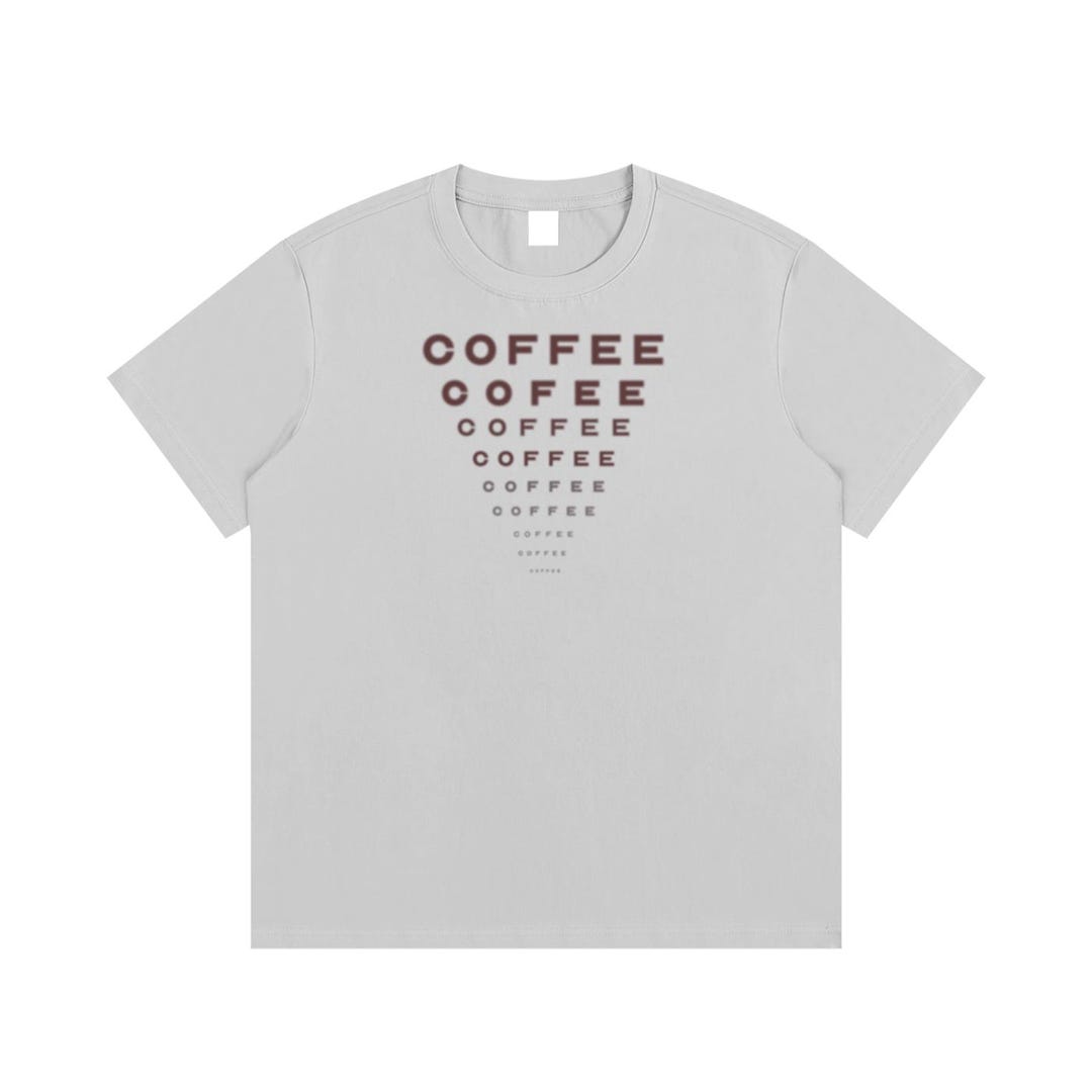 Coffee Vision Eye Chart Tee - Etsy