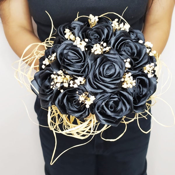 Ribbon Rose Bouquet - Etsy