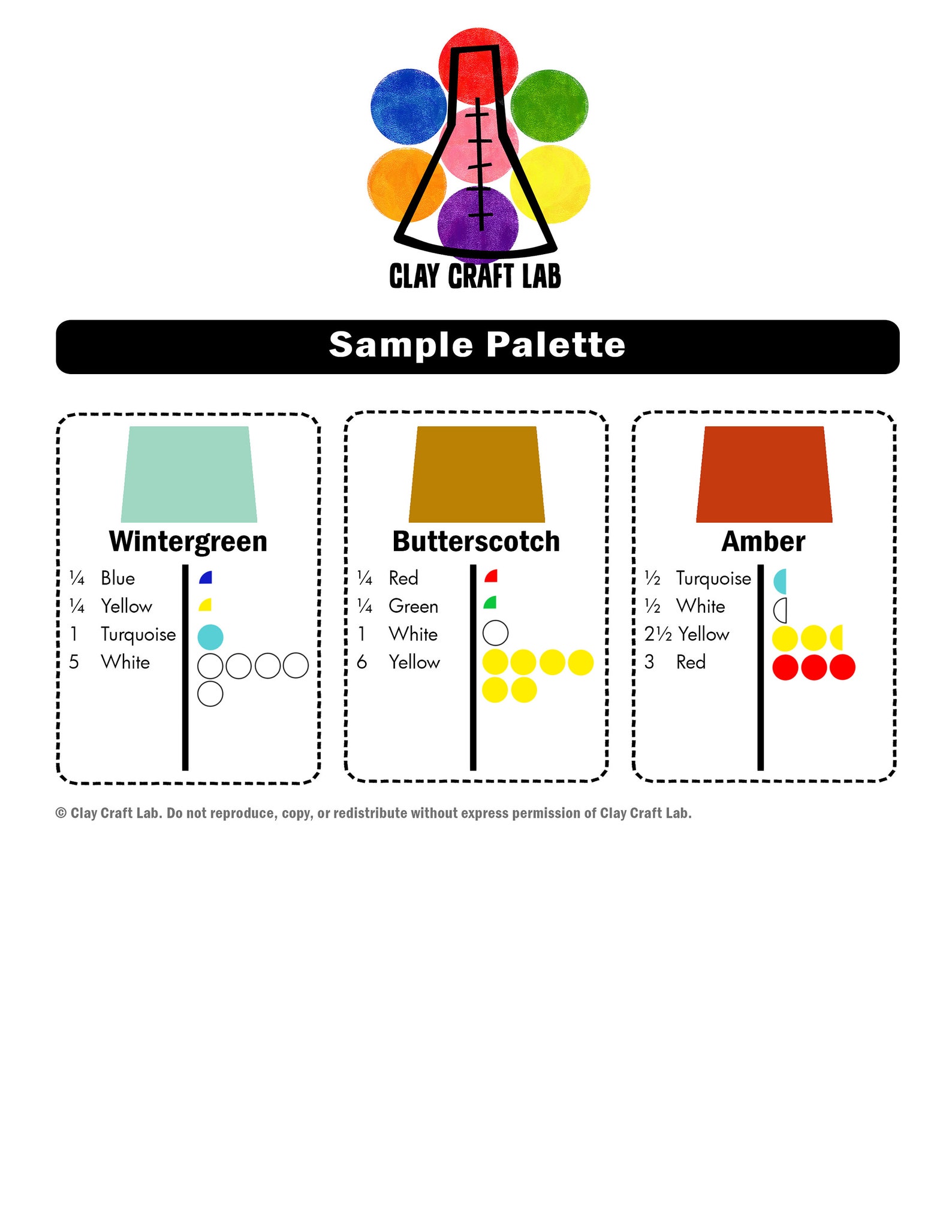 Polymer Clay Color Mixing Recipes for Sculpey Premo Sage and Sky ...