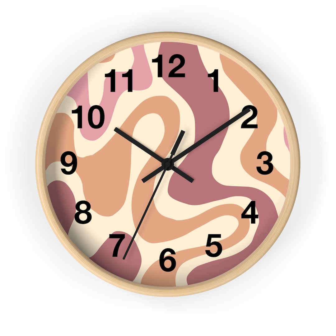 Vintage Groovy Retro Wave Wall Clock Handcrafted 10 Silent Clock 60s ...