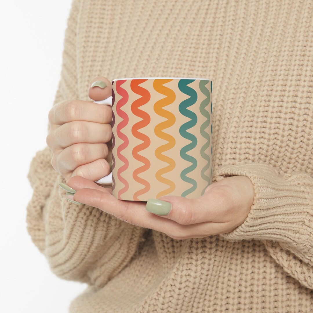 Psychedelic Retro Era Ceramic Mug "wallpaper" 11oz - Retro 60's & 70's ...