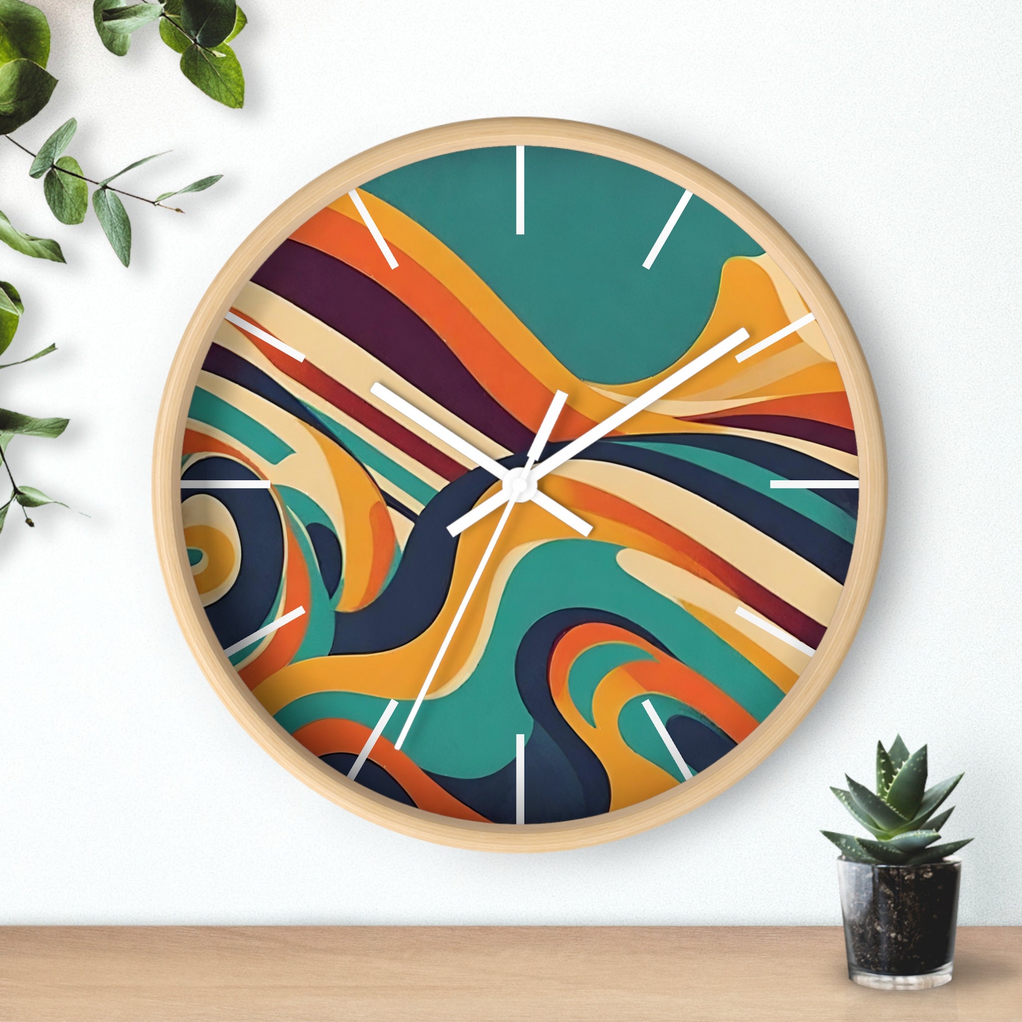 Groovy Retro Wave Style Wall Clocks, Vintage Timepieces Ideal Retro ...