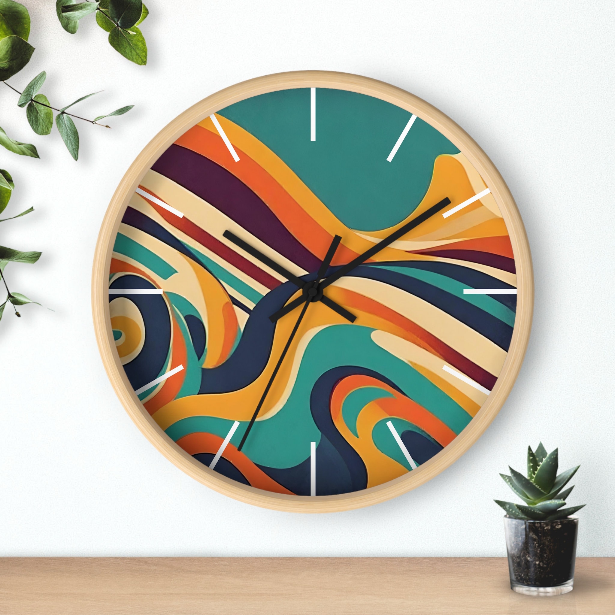 Groovy Retro Wave Style Wall Clocks, Vintage Timepieces Ideal Retro ...