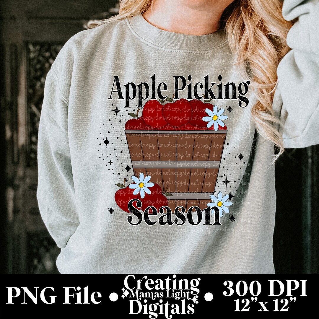 Apple Picking Season Digital Design Fall PNG Apple PNG Flowers and ...