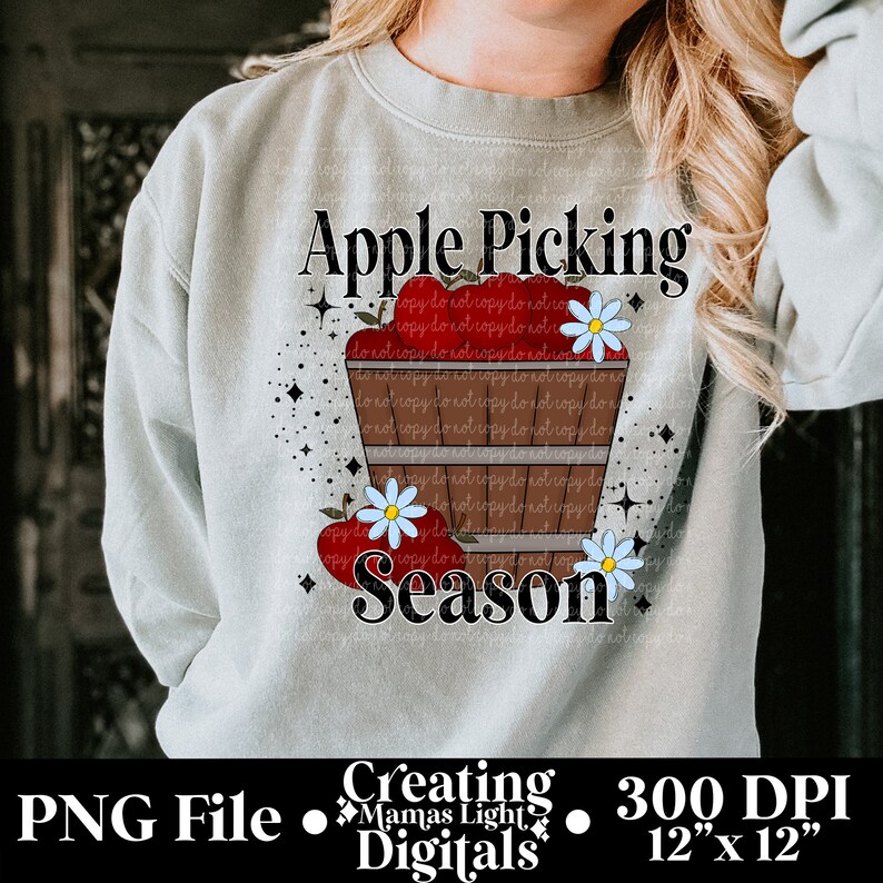 Apple Picking Season Digital Design Fall PNG Apple PNG Flowers and ...