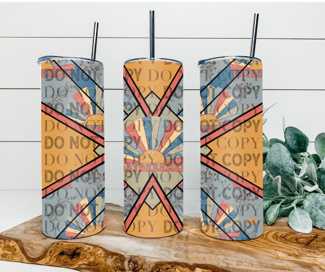Daydreamer Digital Design Tumbler Design Boho Retro Tumbler Wrap Retro ...