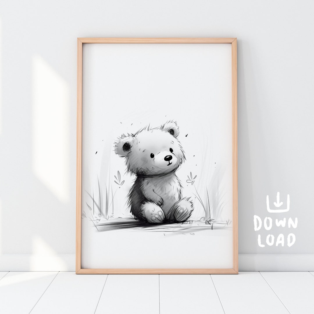 Poster Teddy Bear A1|A2|A3|A4 - Children's Poster Children's Room ...