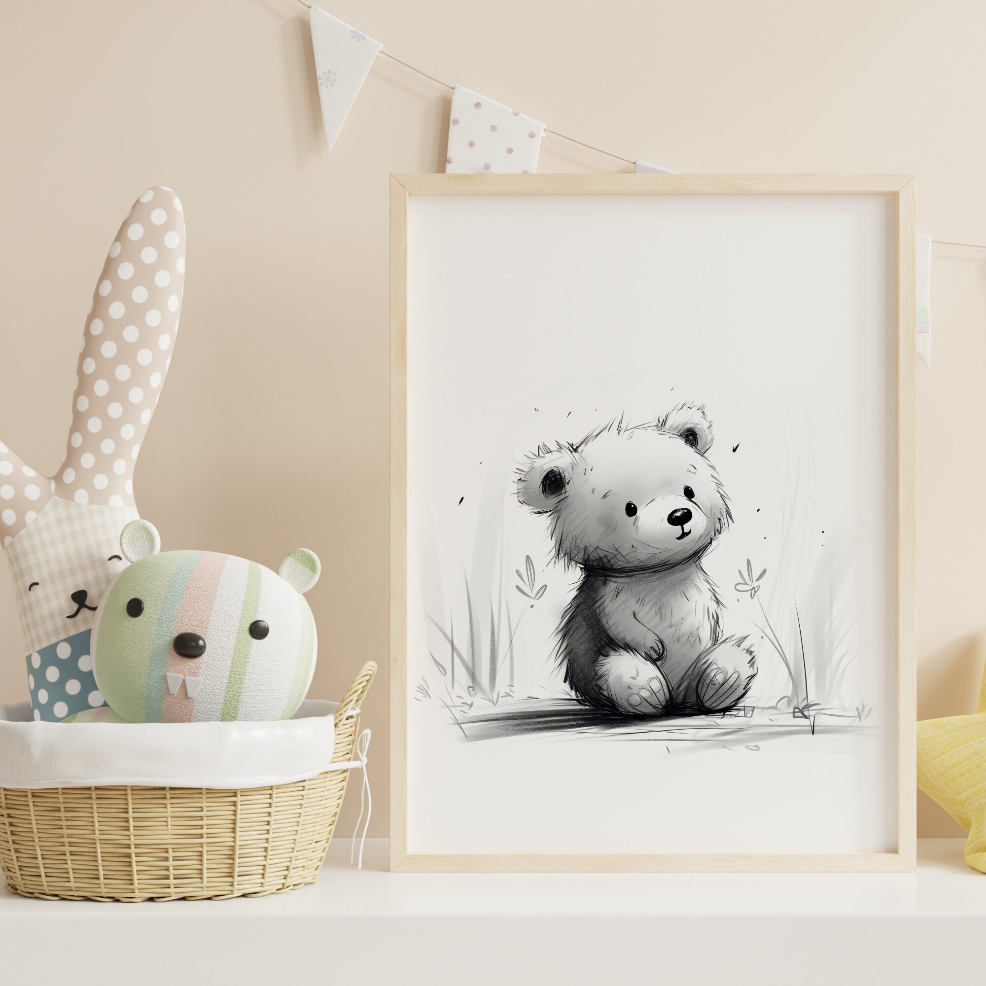 Poster Teddy Bear A1|A2|A3|A4 - Children's Poster Children's Room ...