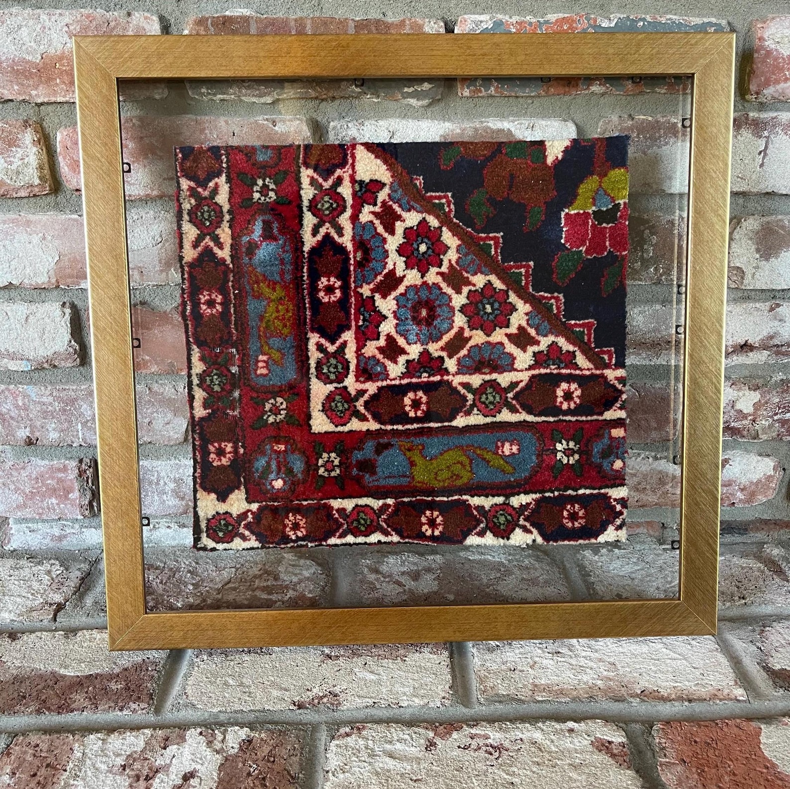Antique Rug Frame, Rug Frame, Rug Wall Art, 1930s Rug. 49 Cm X 47 Cm - Etsy