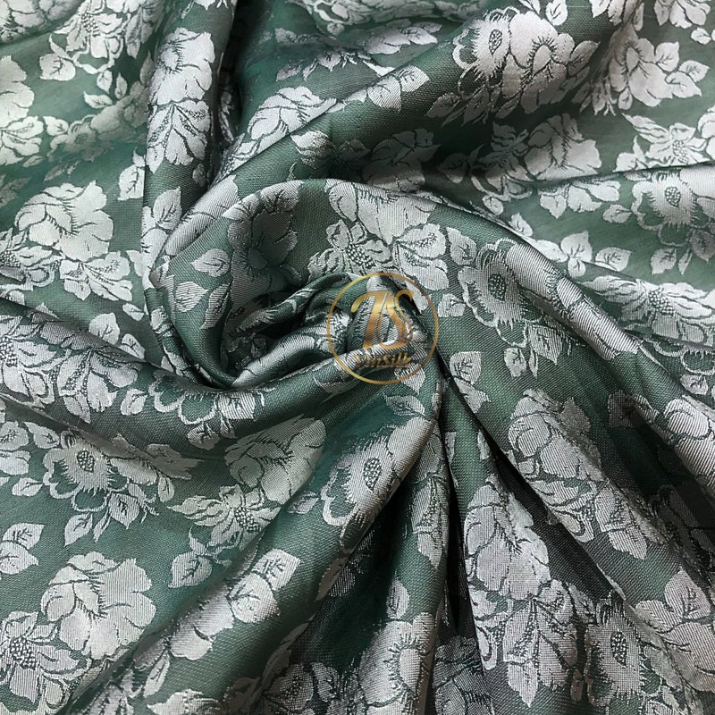 Sage Floral Fabric - Etsy