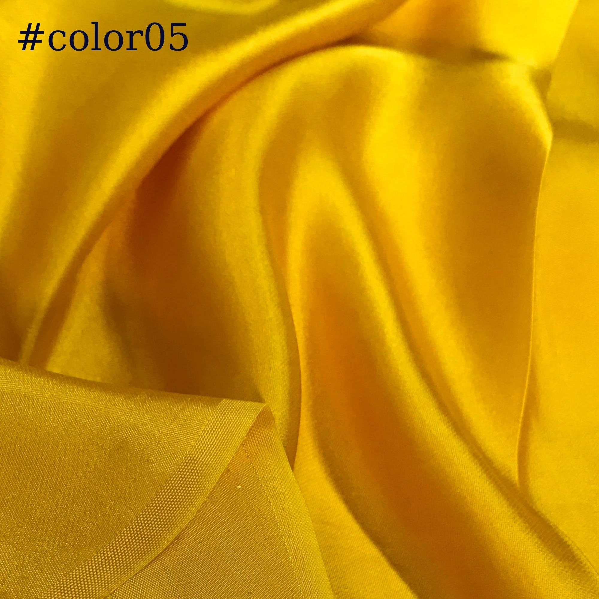 PURE MULBERRY SILK Fabric by the Yard - Yellow Silk Fabric - Handmade ...