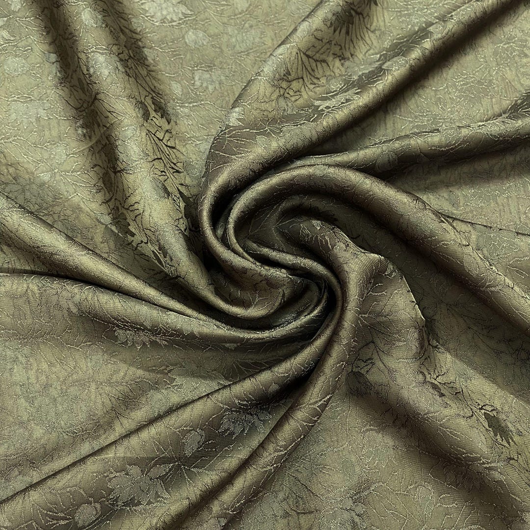 PURE MULBERRY SILK Fabric by the Yard - Flowers Pattern Silk Fabric ...